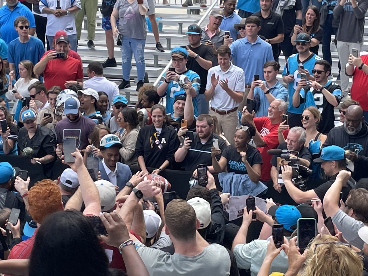 Fans Welcome No. 1 Draft Pick Bryce Young At Bank Of America Stadium ...