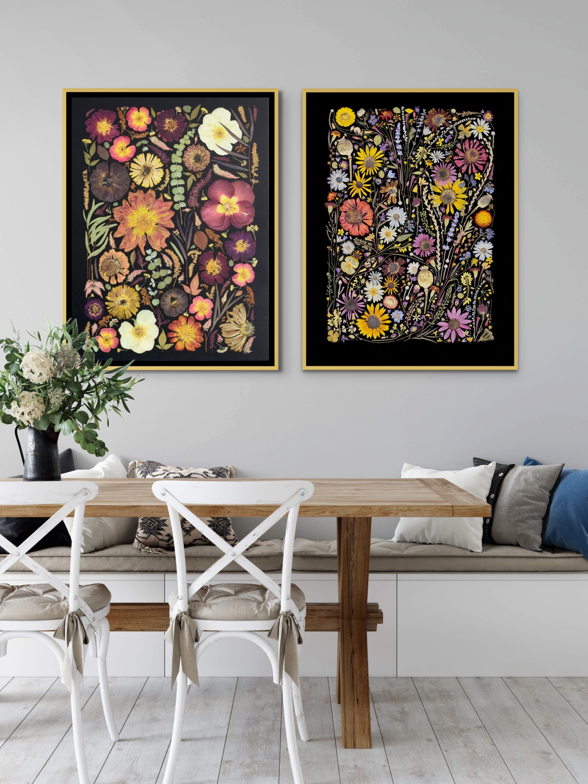 Beautiful Botanical Art with Pressed Wildflowers Created by Denver ...