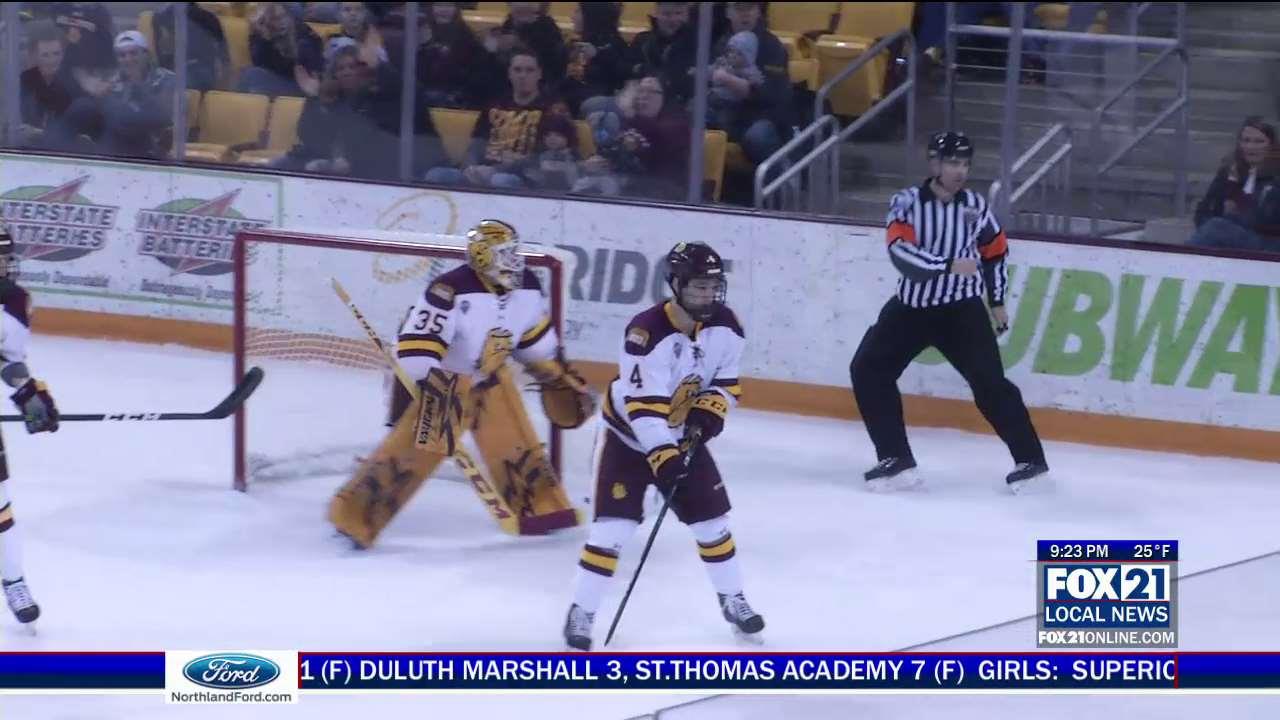Hunter Miska Ties UMD Program Record with 5th Shut Out - Fox21Online