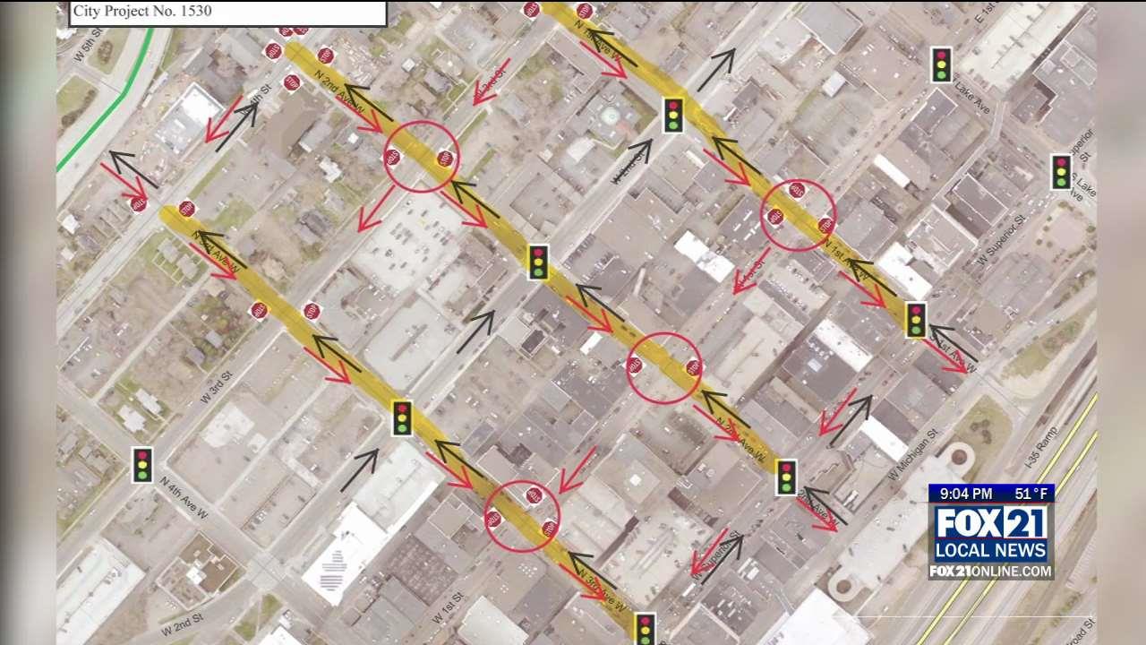 Three Downtown Avenues Transitioning to Two Way Traffic - Fox21Online
