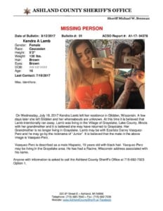MISSING: Kendra Lamb, of Glidden, Wis. - Fox21Online