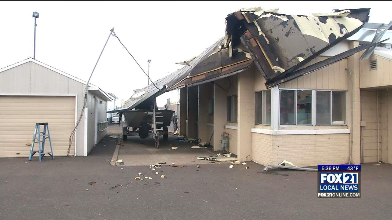 Powerful Winds Damaged Coast Guard Building - Fox21Online