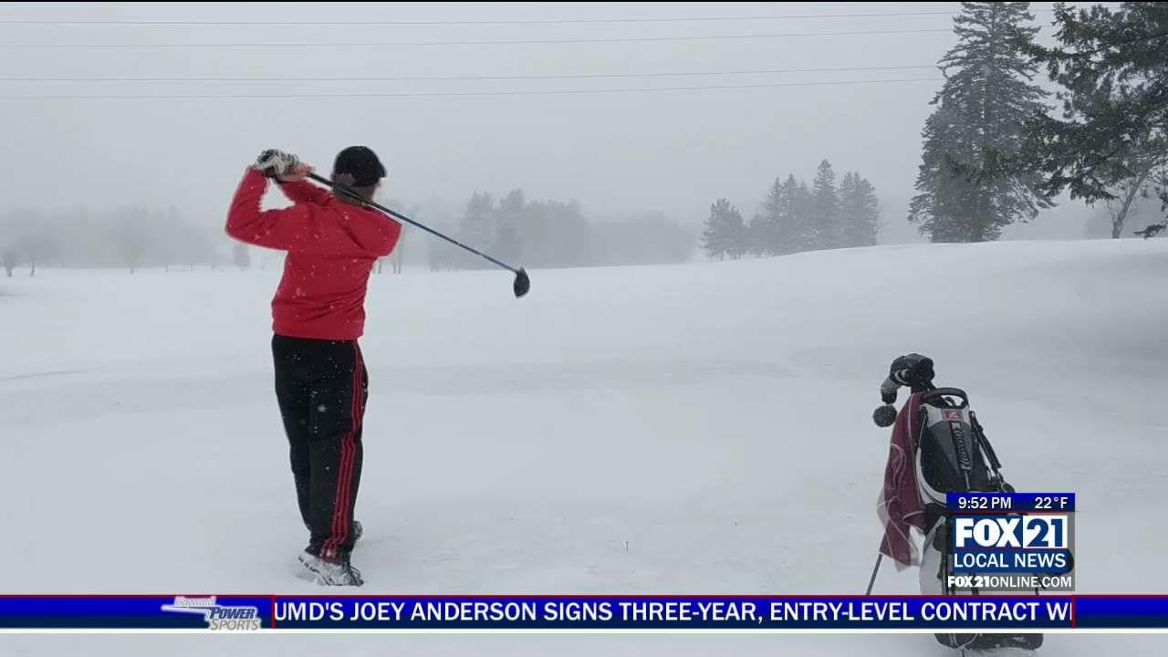 Local High School Golfer Practices in Blizzard - Fox21Online
