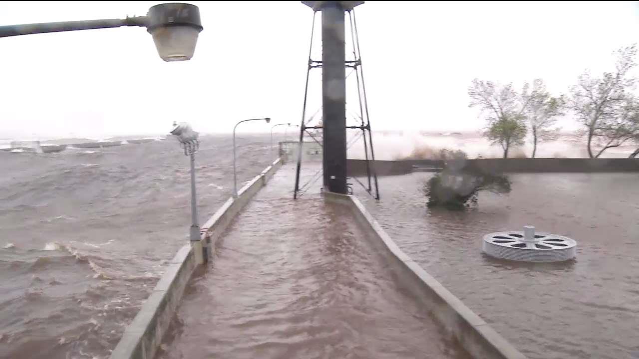 Waves Crash into Canal Park Causing Flooding - Fox21Online