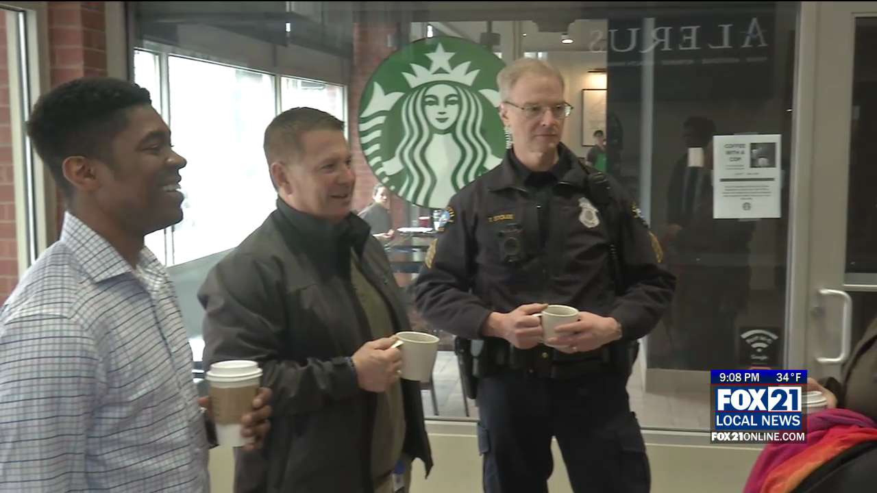 Duluth Police Hold Coffee with a Cop at Starbucks - Fox21Online