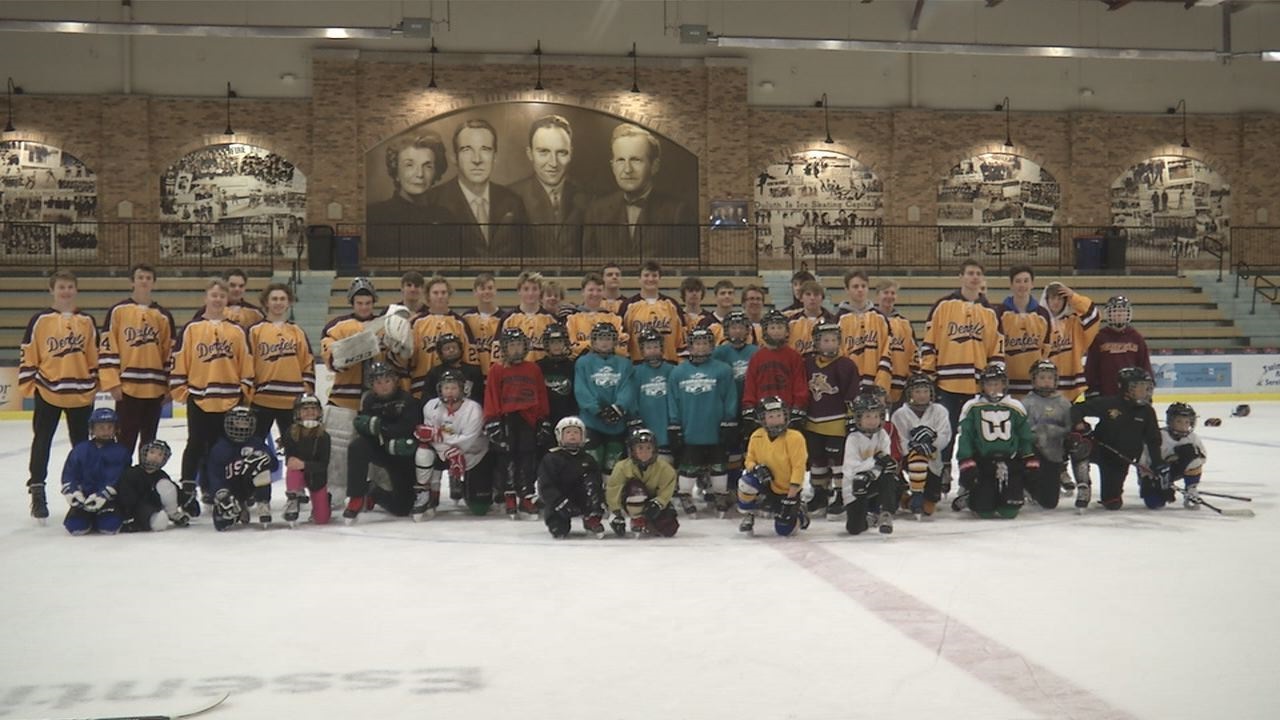Denfeld Boys Hockey Hosts Annual Skate with the Hunters - Fox21Online