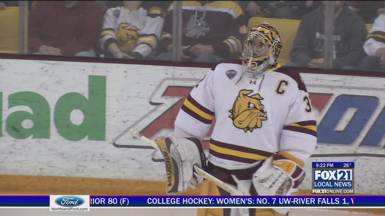 Hunter Shepard Breaks NCAA Starts Record; UMD Men's Hockey Falls to ...