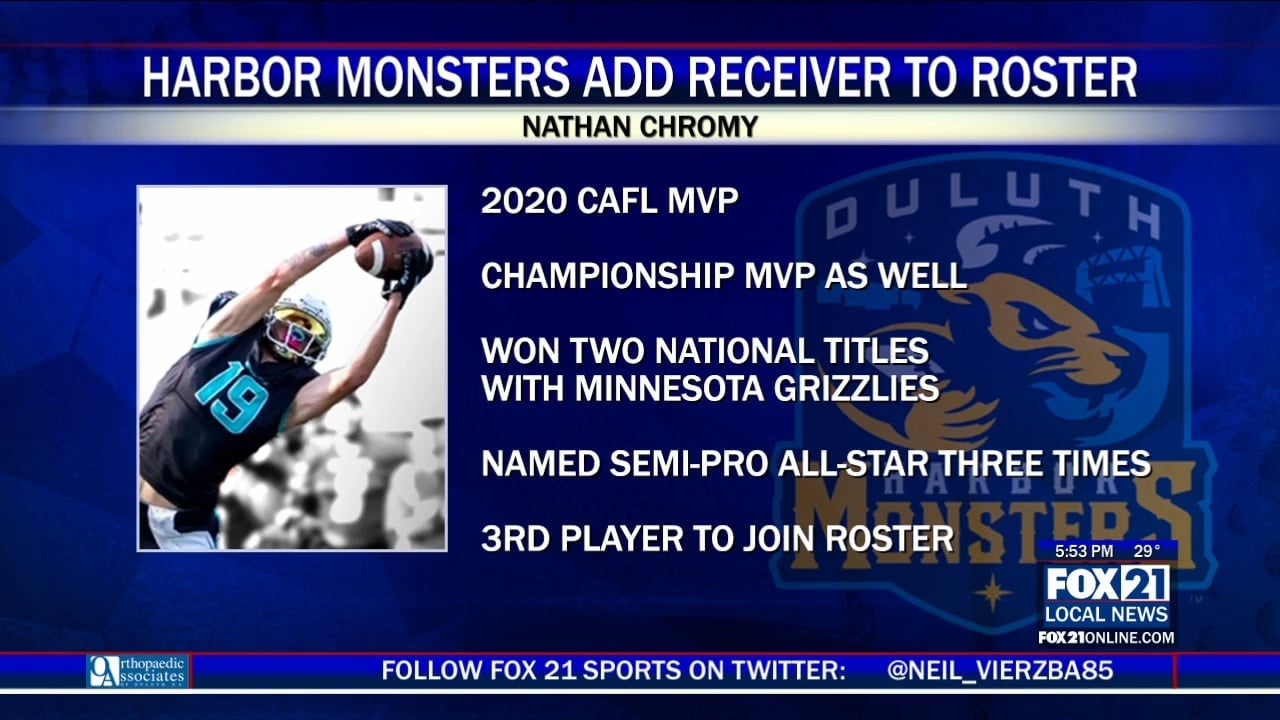 Duluth Harbor Monsters Add Former CAFL MVP Nathan Chromy to Roster ...