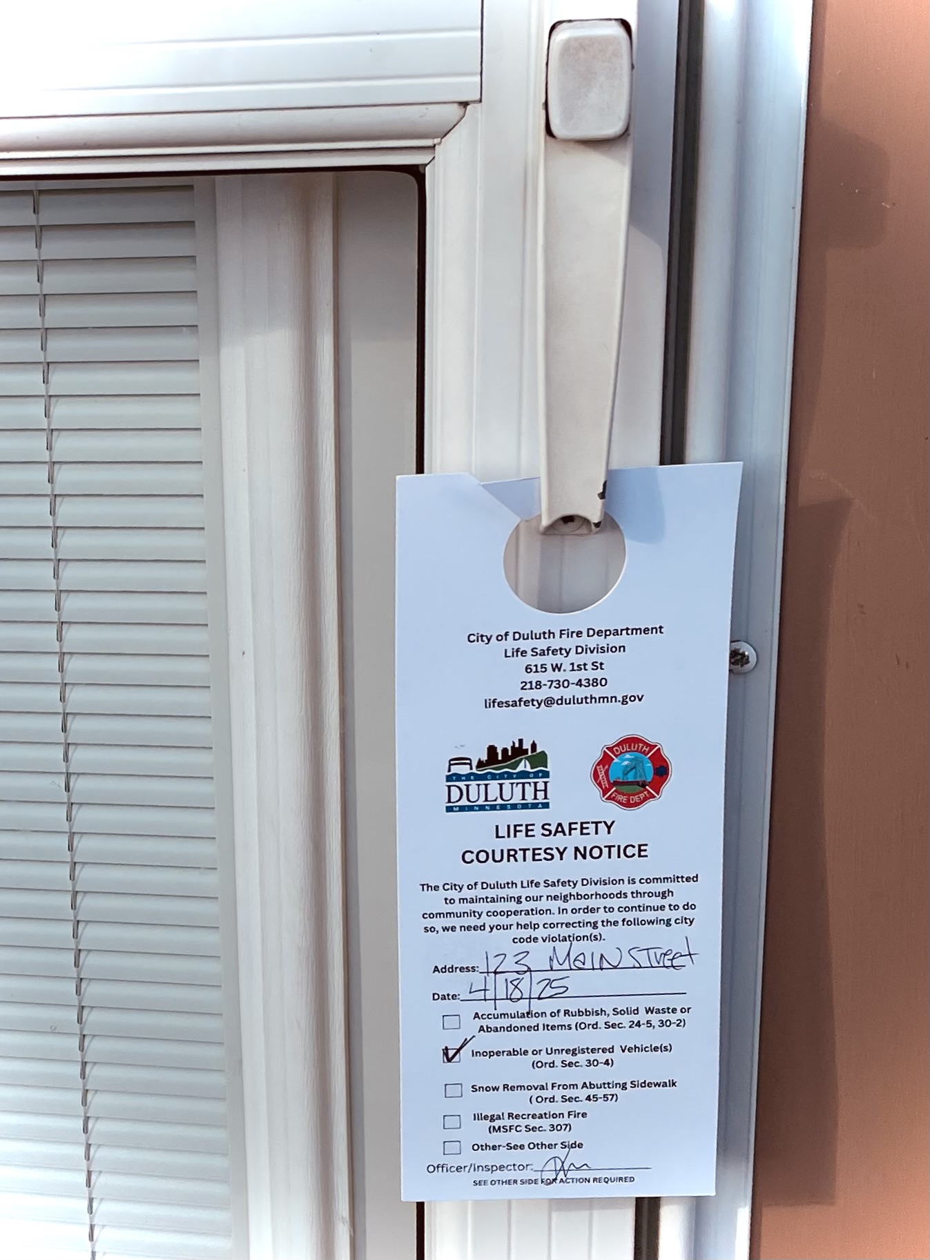 Duluth launches new "courtesy note" program to fix code violations ...