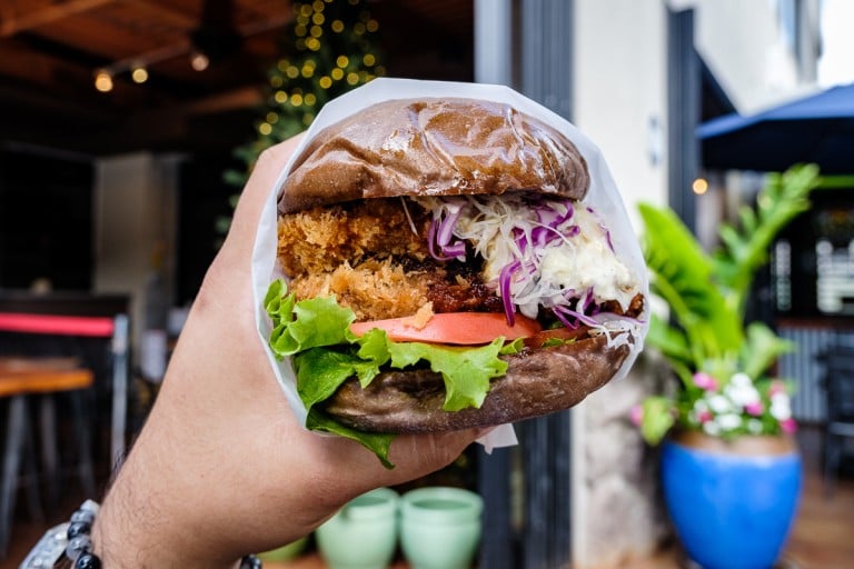 Towering Tonkatsu Burgers Have Arrived at Sheridan Street’s 808 Center