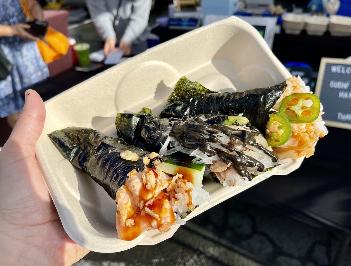 Torched Sushi and Handrolls at Farmers Markets in Kailua and Kaka‘ako