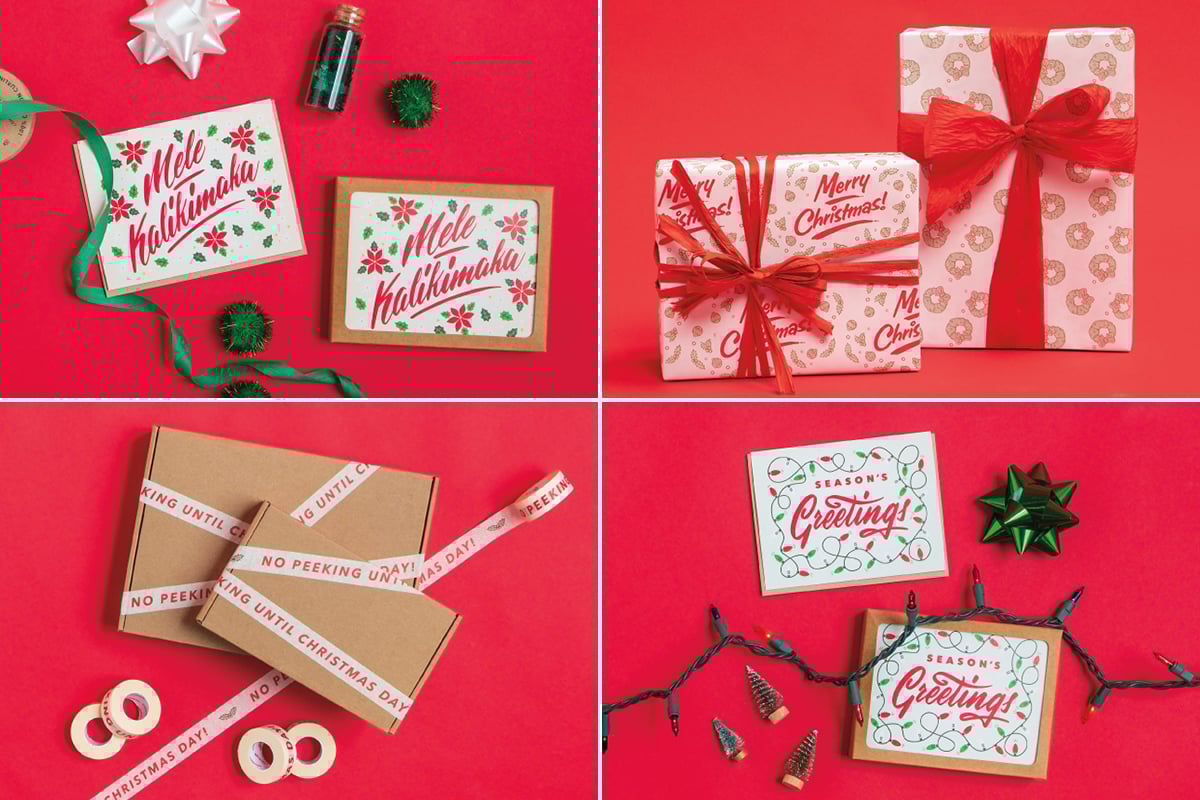 Festive Holiday Cards and Gift Wrap from Wrappily, Lauren Roth, Hontas ...