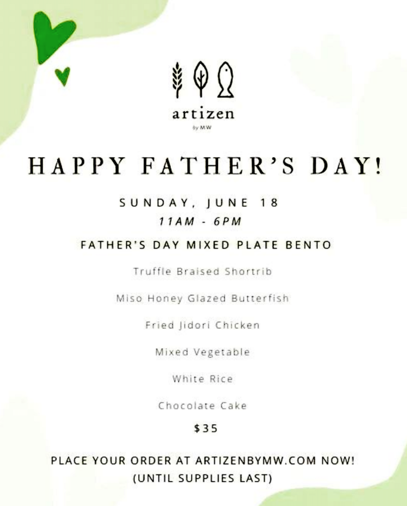Dine-In and Takeout Menus for Father’s Day on O‘ahu