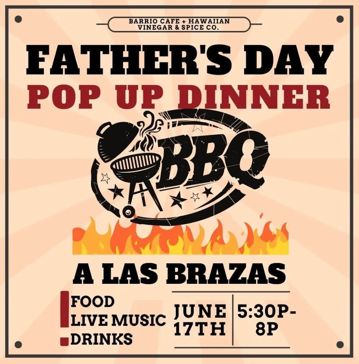 Dine-In and Takeout Menus for Father’s Day on O‘ahu