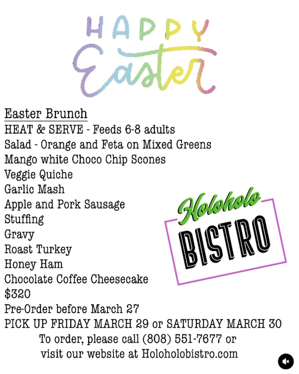 Your Roundup of Easter 2024 Menus From All Over O‘ahu