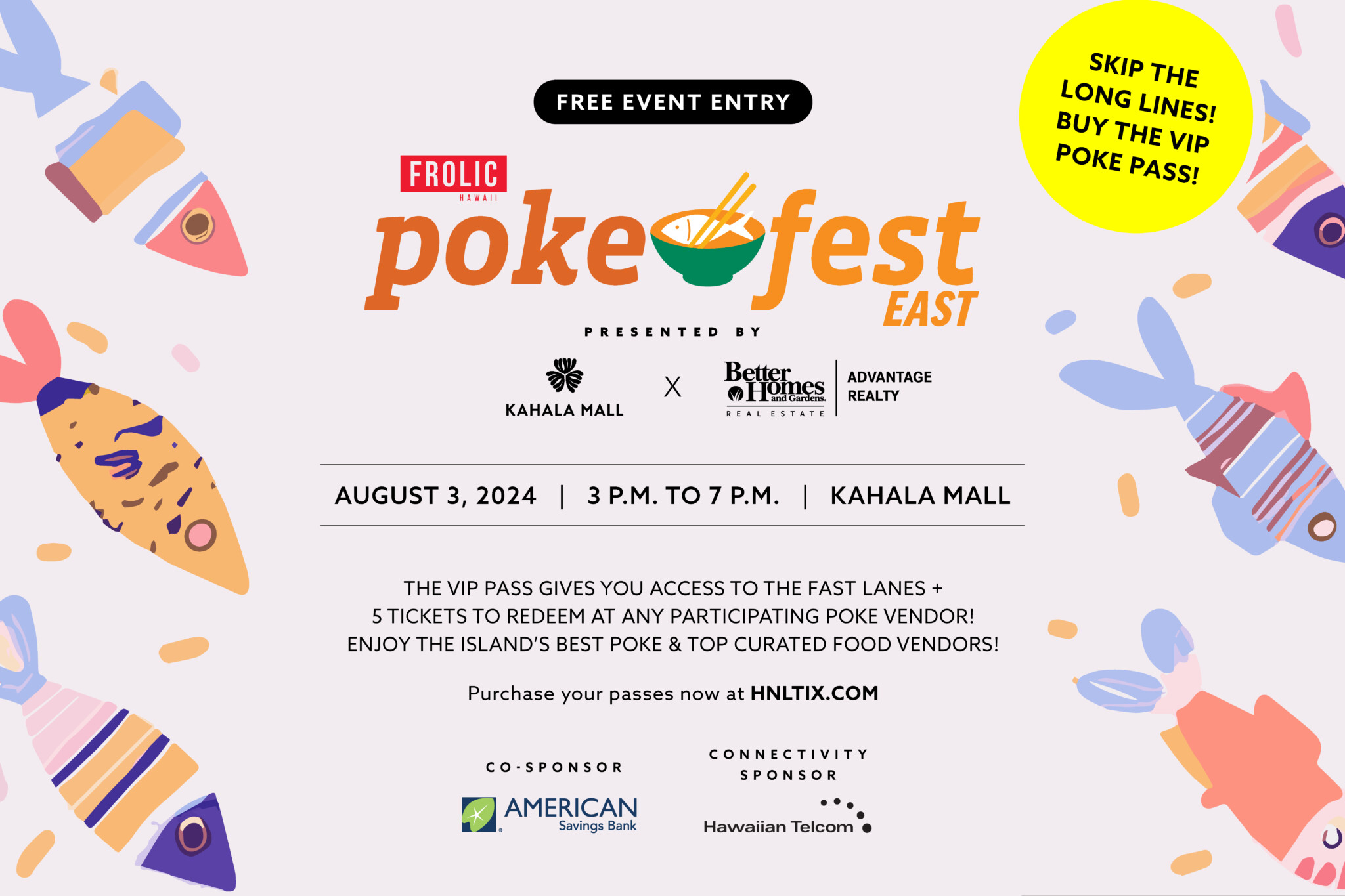 Poke Pass Now Available: Frolic’s First-Ever Poke Fest at Kāhala Mall