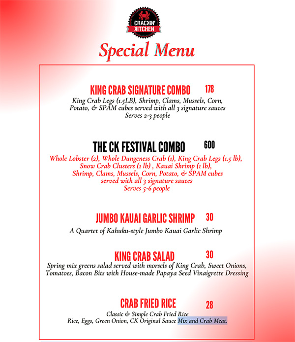 Christmas and New Year’s Special Menus at O‘ahu Eateries