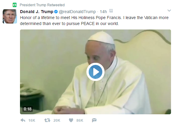 President Trump on Meeting Pope Francis: "It was the Honor of a ...