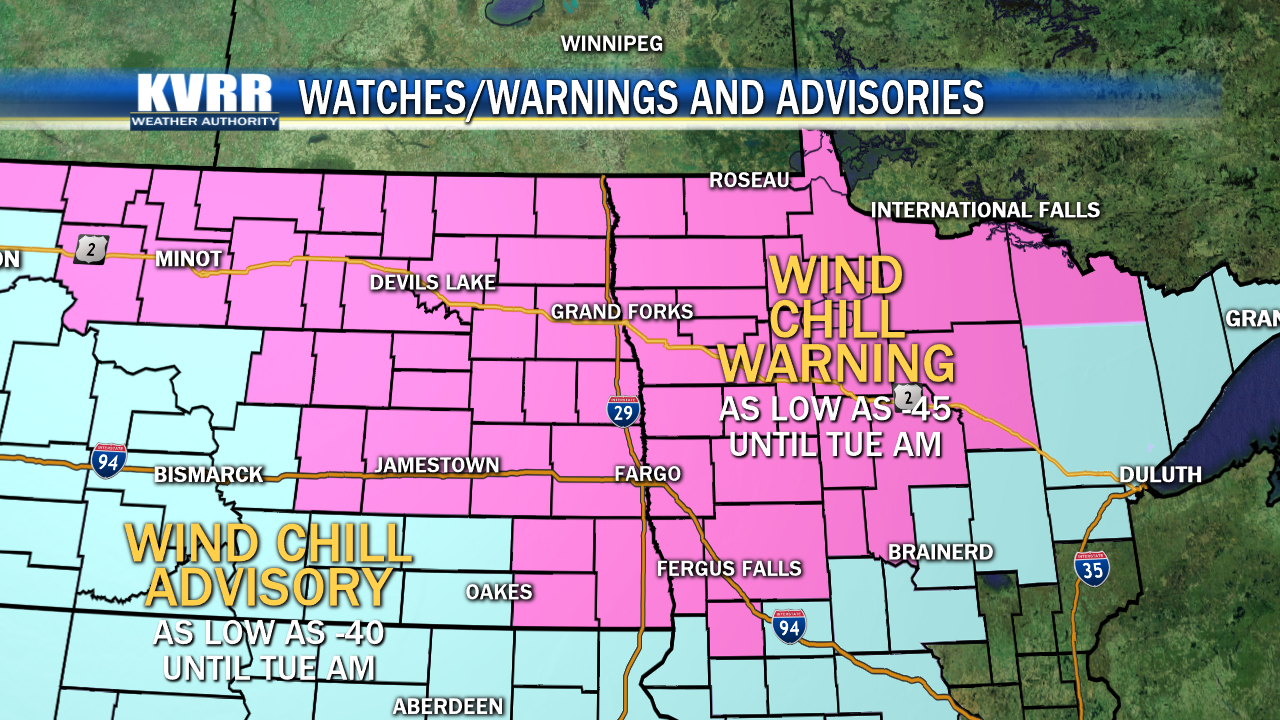 BLIZZARD AND WIND CHILL WARNINGS - KVRR Local News