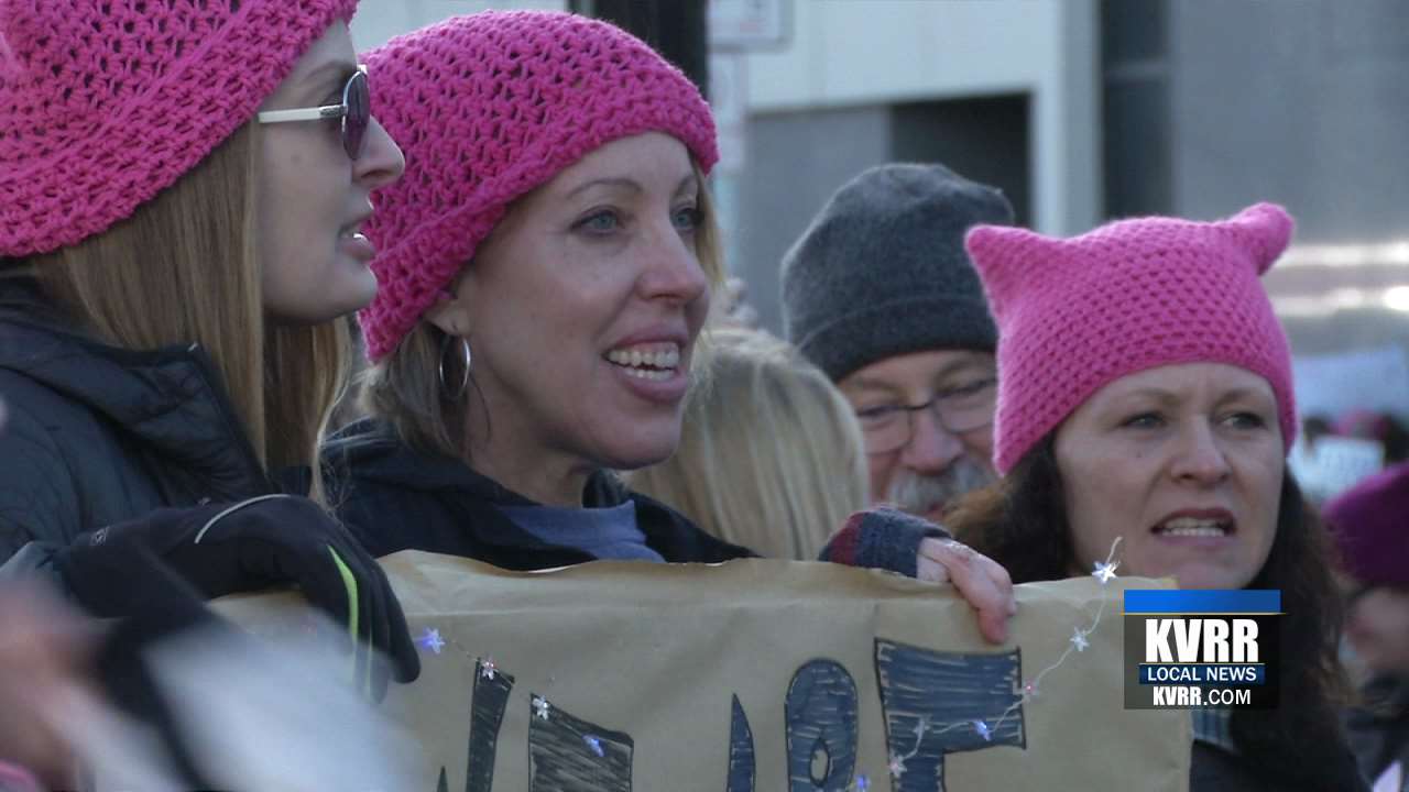 Women's March Draws Hundreds of People to Downtown Fargo