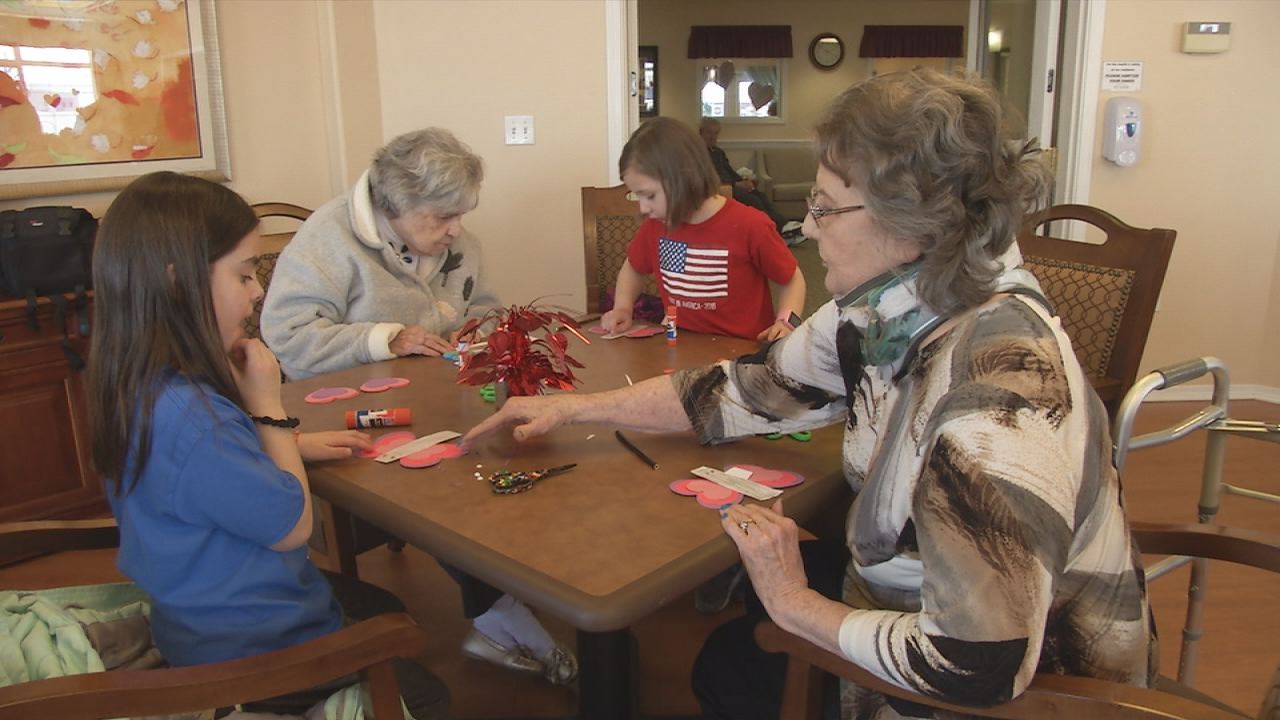 First Graders, Senior Citizens Connect Generations by Crafting ...