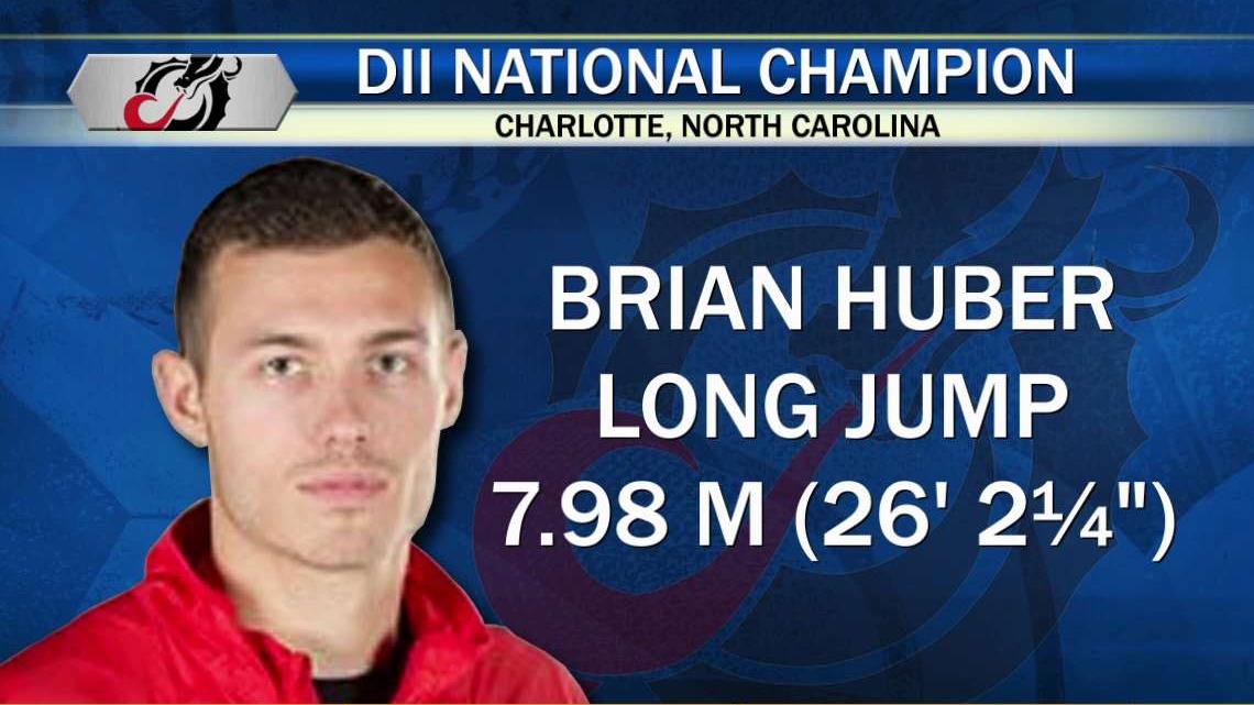 MSUM's Huber Wins D-II Long Jump Title - KVRR Local News