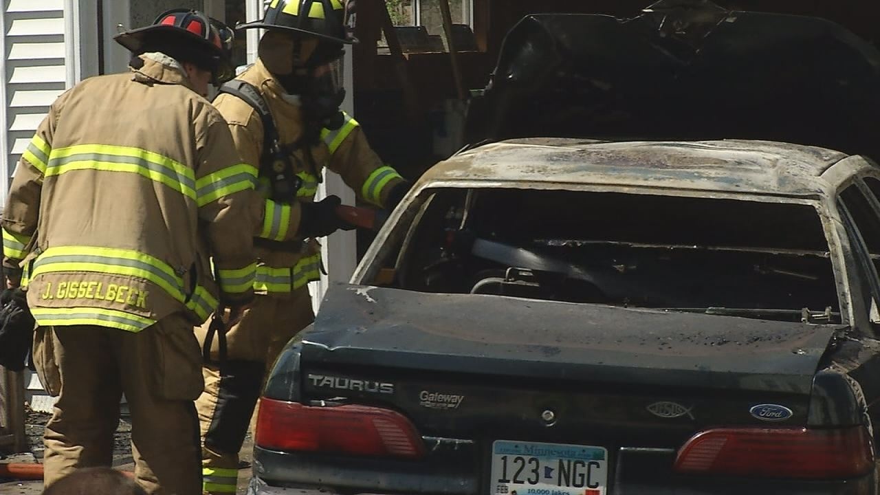 Car Goes Up in Flames in Fargo - KVRR Local News