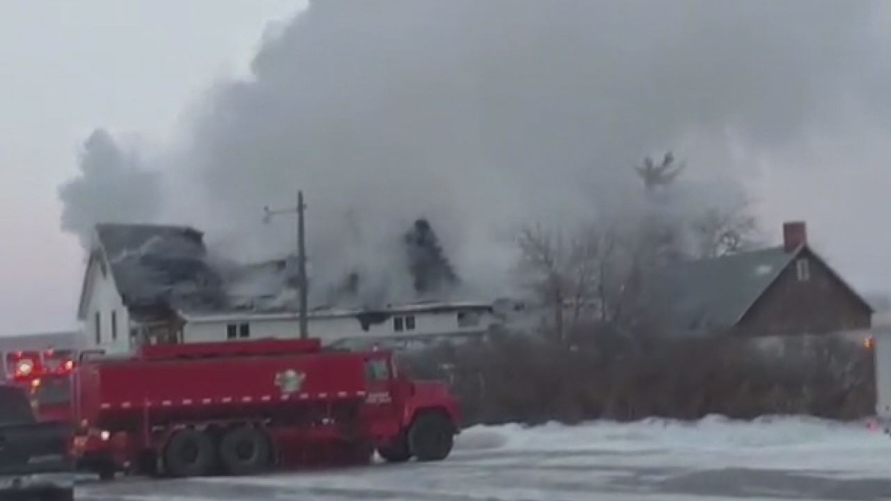 Badger Apartment Building Burns Next to Fire Department - KVRR Local News