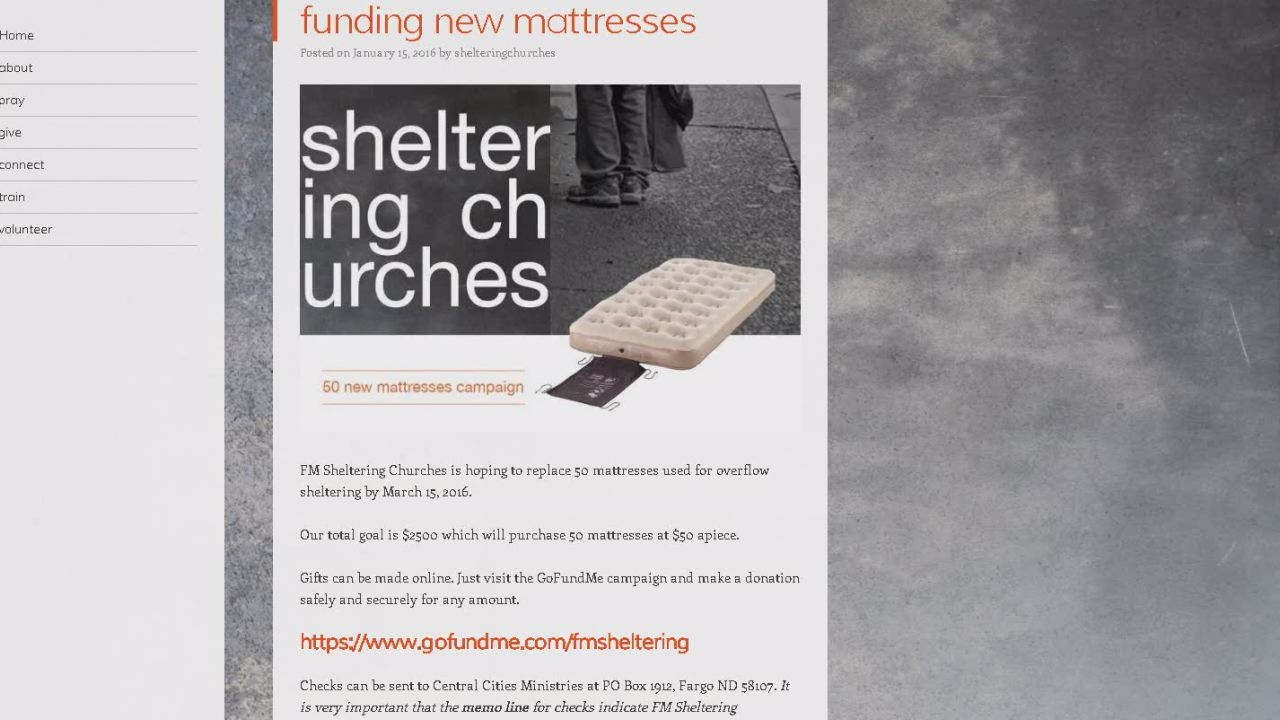 Shelters Continue to Fill and New Mattresses are Needed: How You Can ...