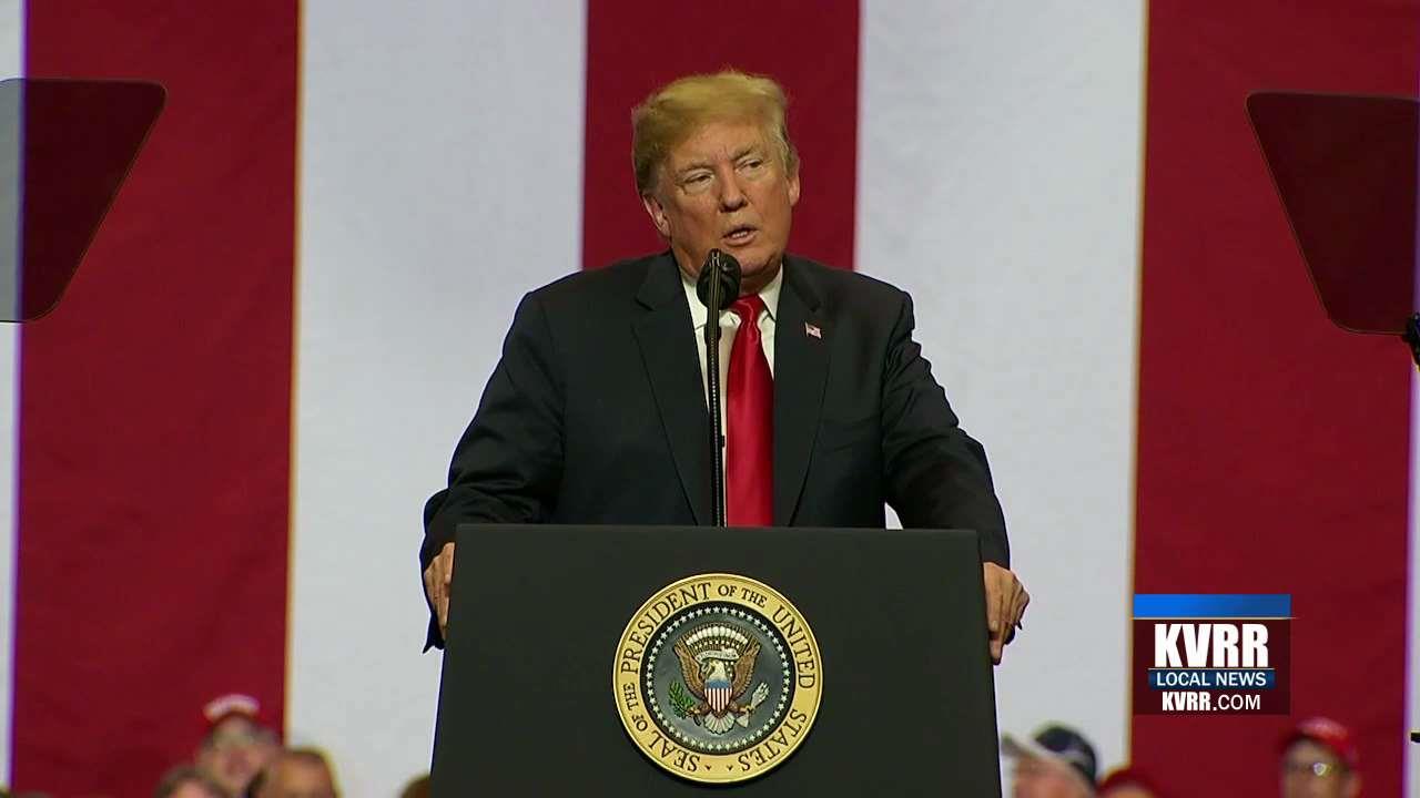 President Donald Trump Speaks to Thousands Supporting Rep. Kevin Cramer ...