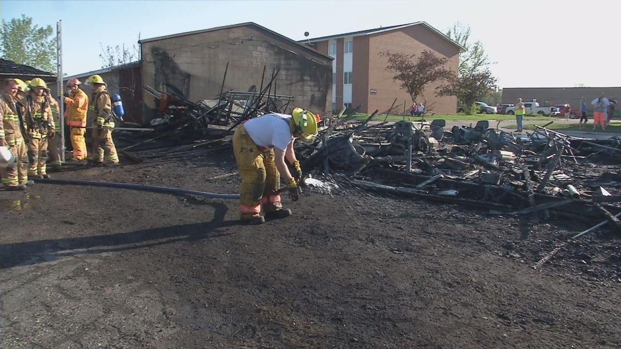 Lawn Mower Believed to be Cause of Fire that Levels Garages in Wahpeton ...
