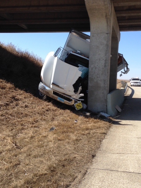 Semi Driver Hits Concrete Pillar Kvrr Local News