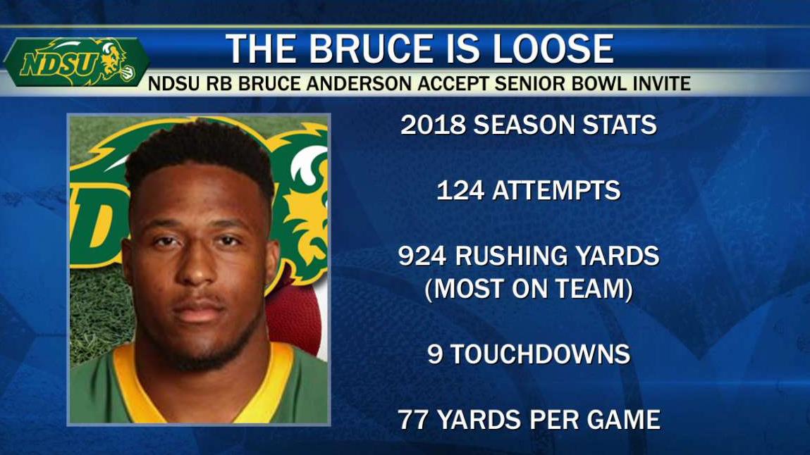 NDSU FB: RB Bruce Anderson Accepts Senior Bowl Invite - KVRR Local News