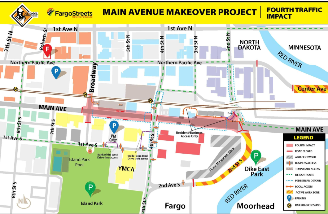 Main Avenue And Sheyenne Street Road Construction Changes Coming This ...