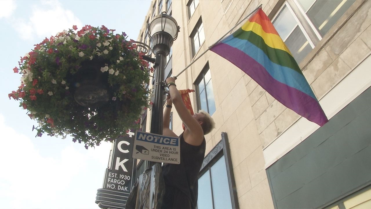 New Flag Added In Downtown Fargo for Pride Week - KVRR Local News