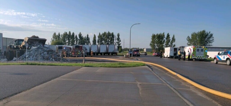 Fire Crews at Business Fire in Moorhead - KVRR Local News