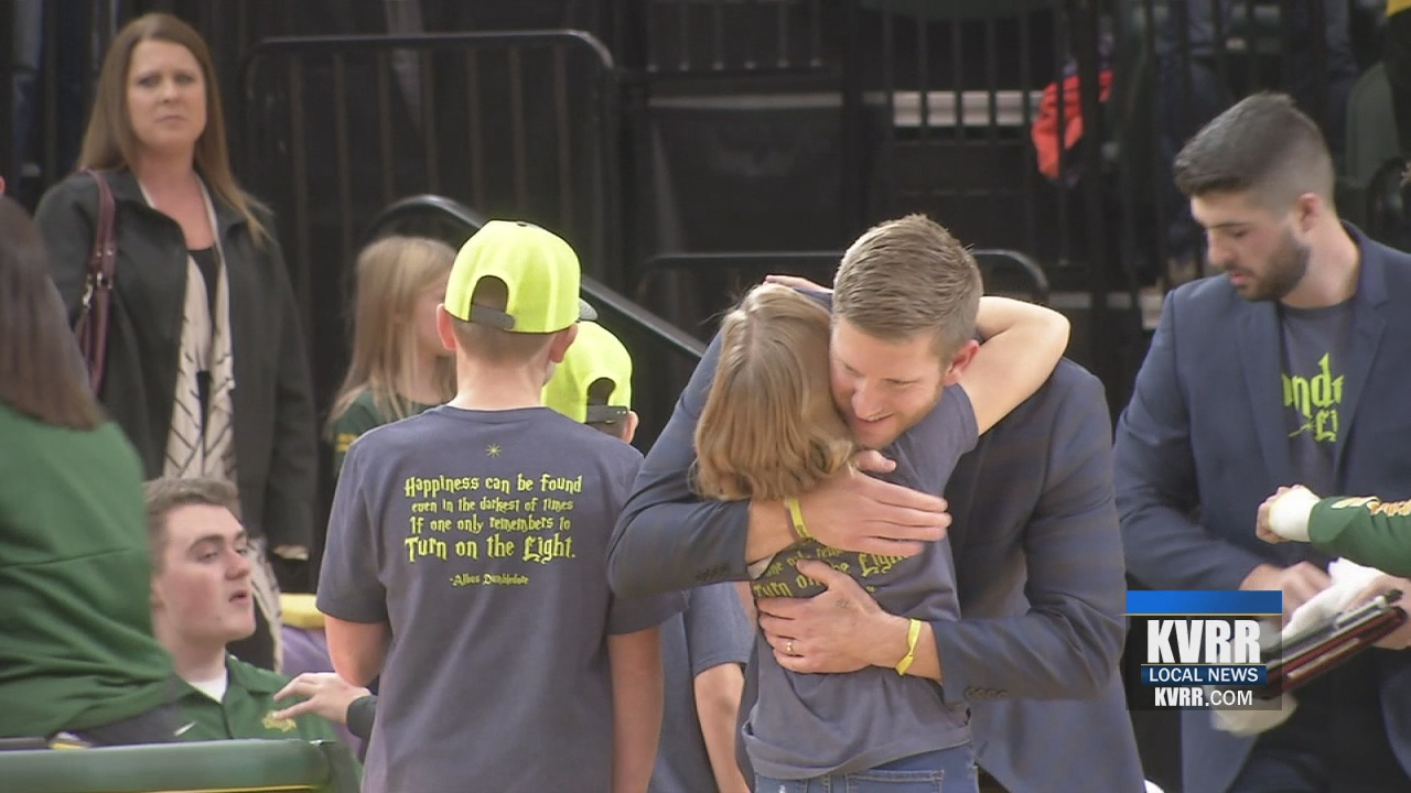 Bison Basketball Team Honors Landon Solberg At Light It Up For Landon ...