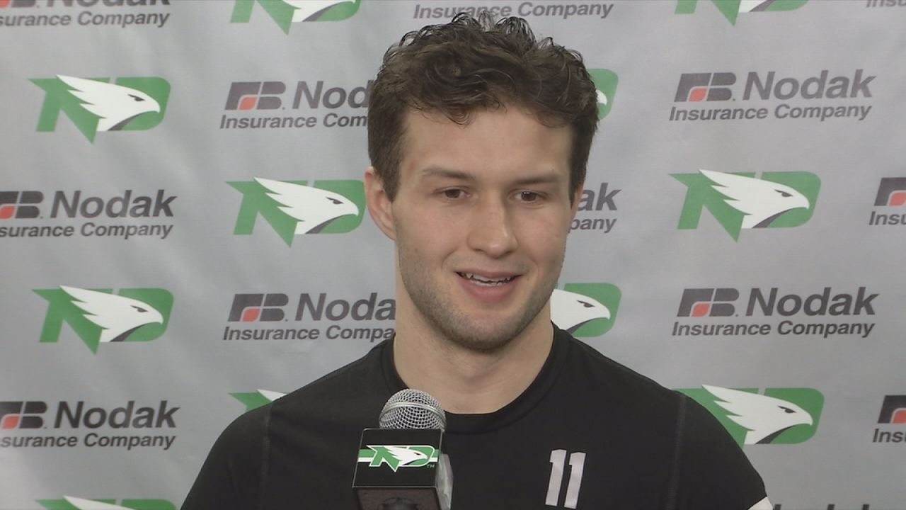 UND Hockey's Westin Michaud 'Excited' to Play Against Old Team - KVRR ...