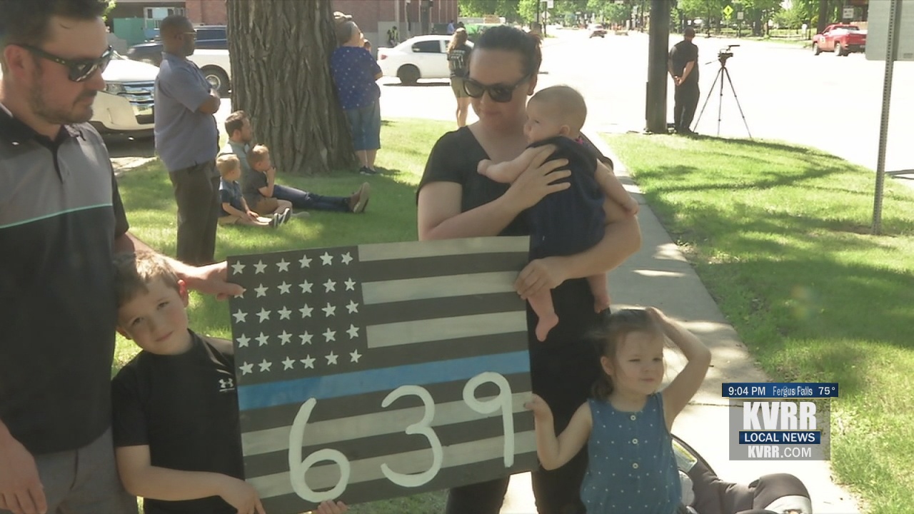 Streets covered for Officer Cody Holte's procession in Grand Forks ...