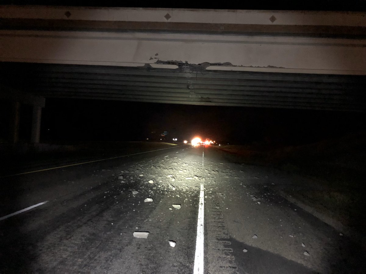 I-94 westbound lanes remain closed after semi hits overpass - KVRR Local News