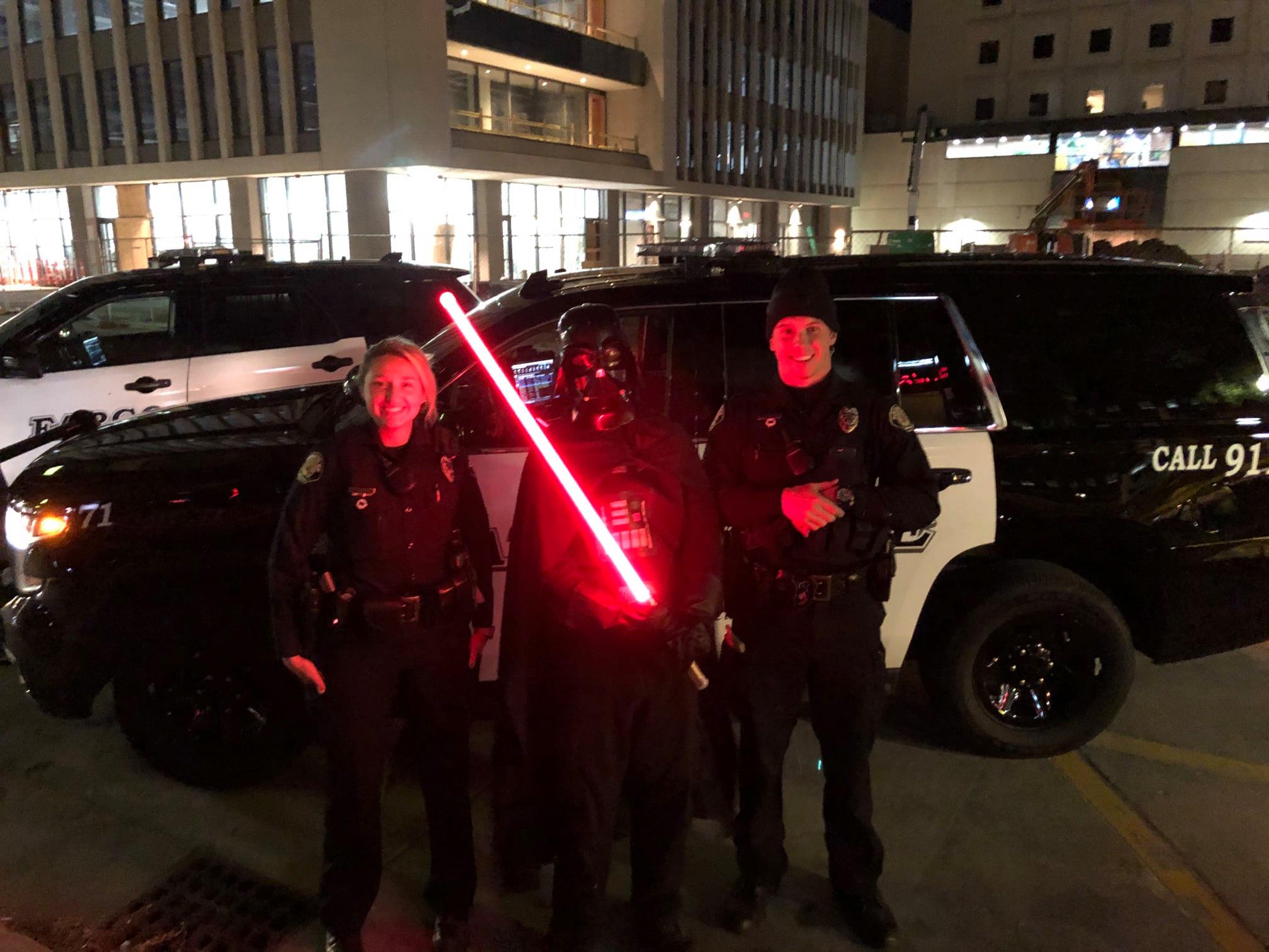 Police Officers run into Darth Vader on patrol in Fargo - KVRR Local News Police Officers run into Darth Vader on patrol in Fargo - KVRR Local News