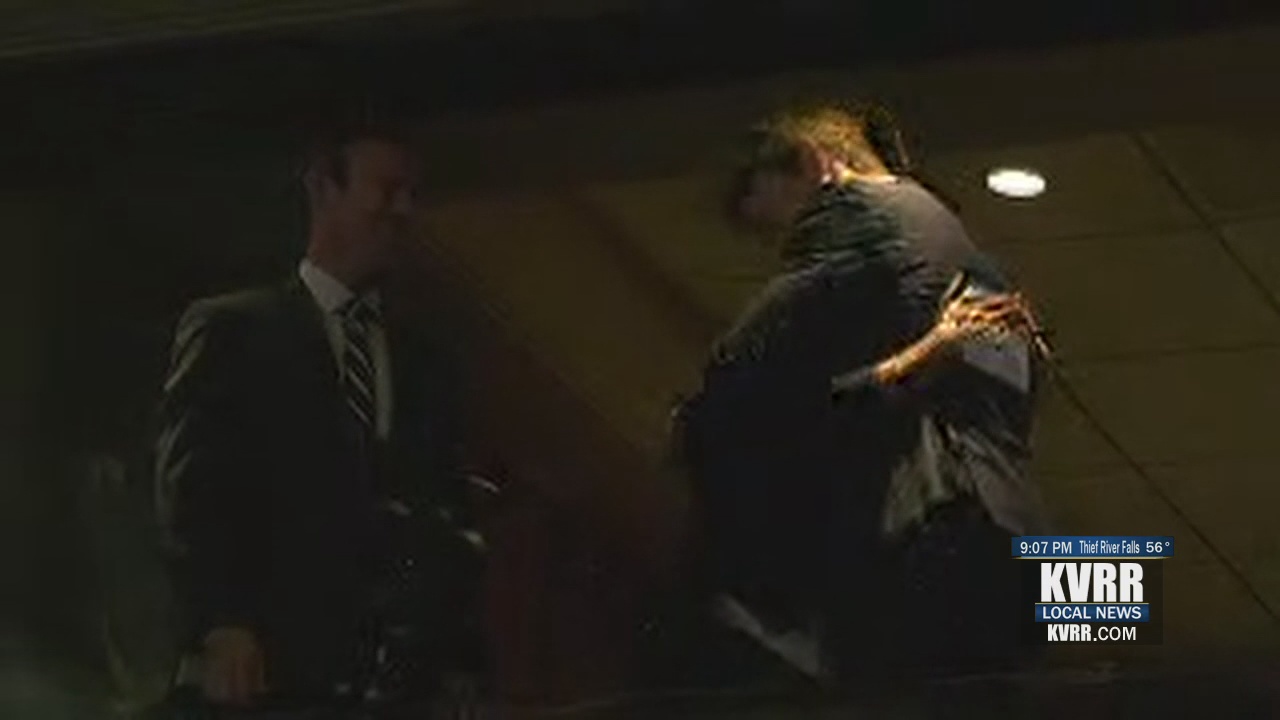 Parents of UND's Jake Sanderson celebrating him being drafted by the ...