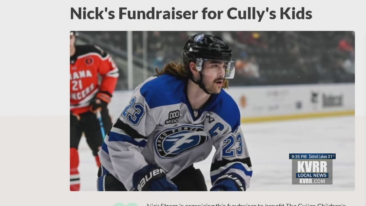 Fargo Force's Nick Strom Cuts His Hair For Charity - KVRR Local News