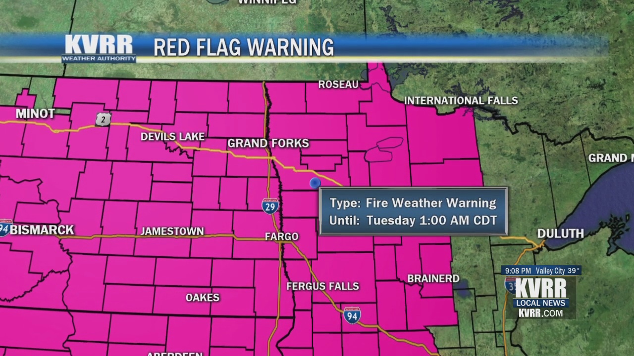 Red Flag Warning makes for dangerous fire conditions - KVRR Local News