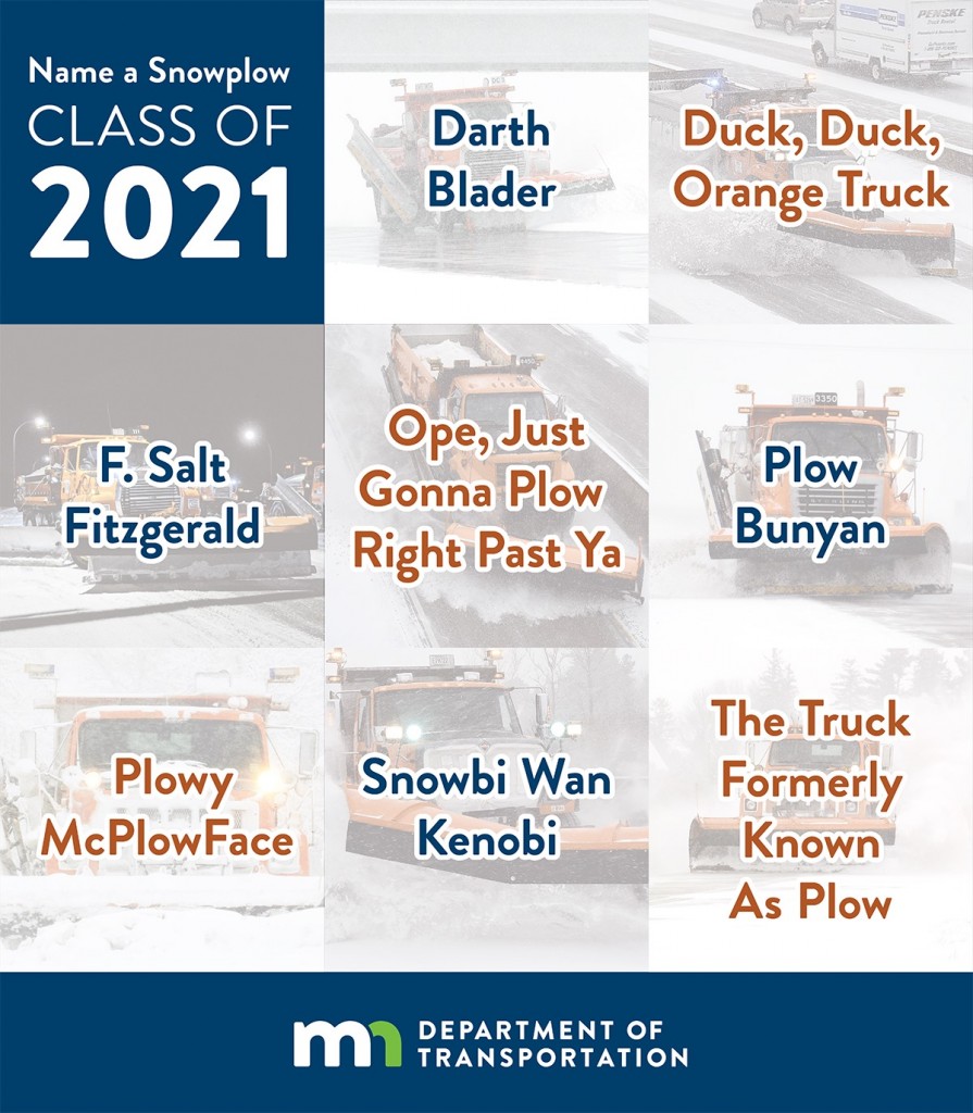 Social Distancing: Snow Plow Naming Contest Winners - KVRR Local News
