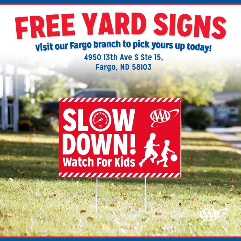 AAA distributing yard signs to promote child pedestrian safety - KVRR ...
