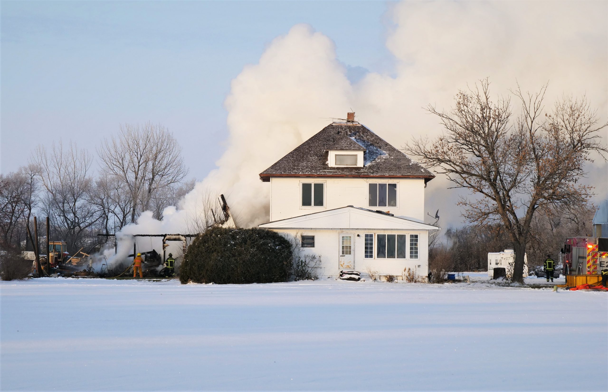 Update: Fire destroys house near Moorhead - KVRR Local News