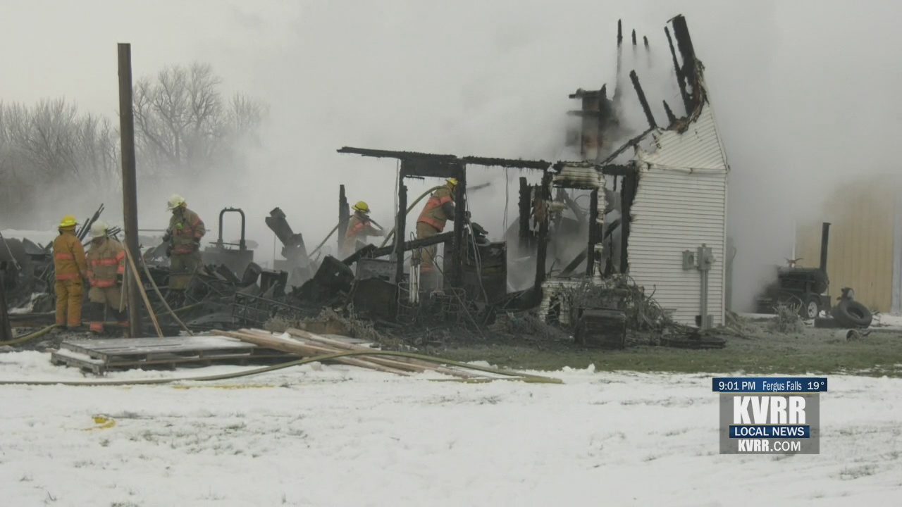 House fire destroys home in rural Moorhead - KVRR Local News