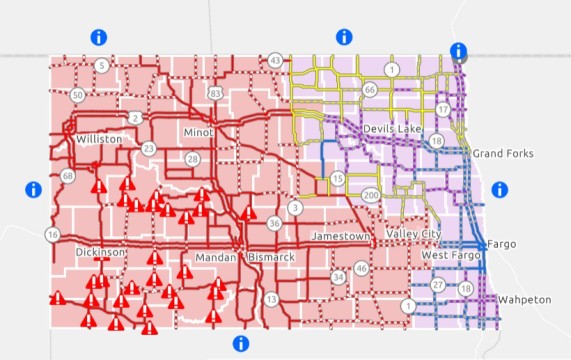 NDDOT: Currently No Timeline To Open Roads In Central & Western N.D ...
