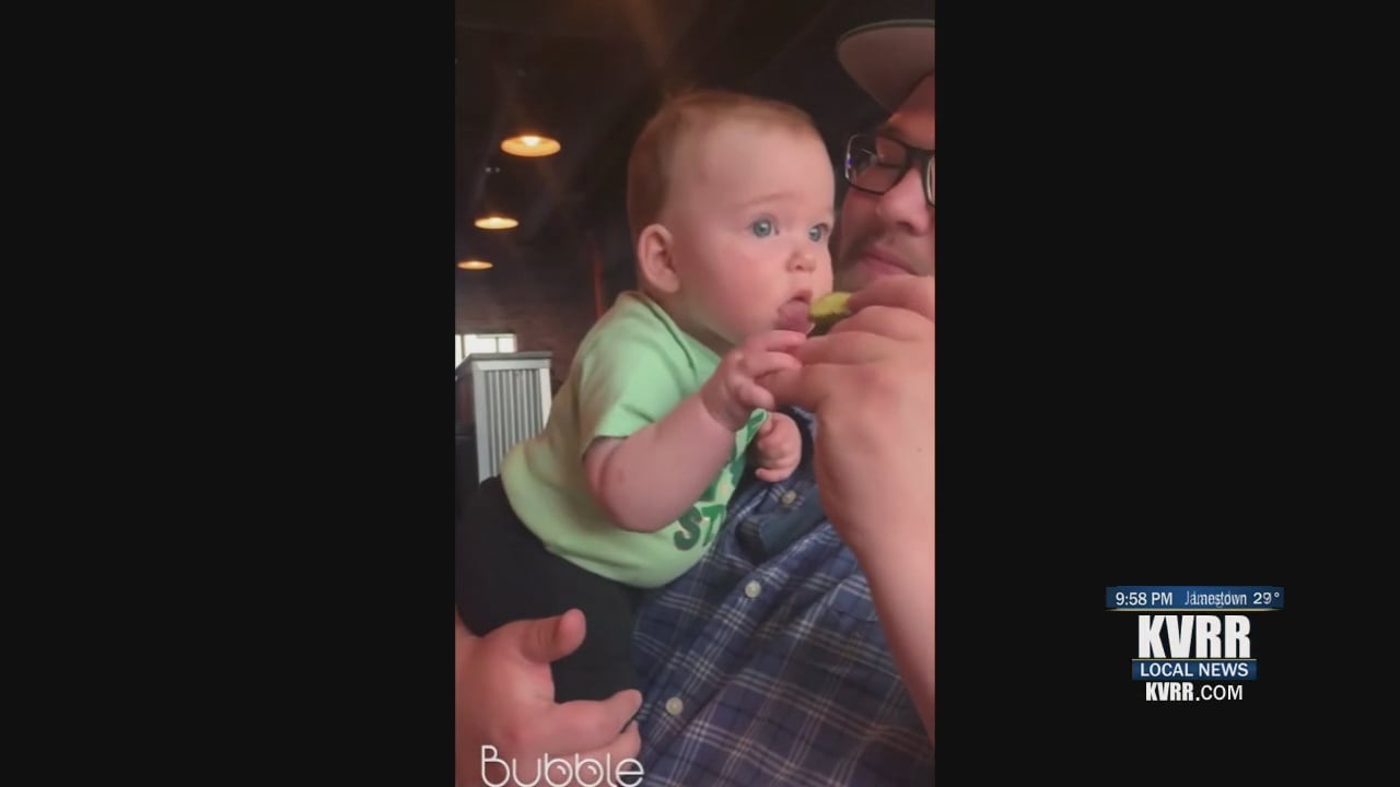 Fargo baby loves pickles and the internet loves her - KVRR Local News